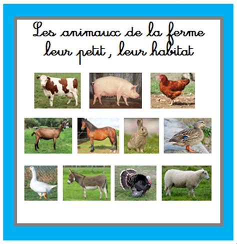 Les Animaux De La Ferme Maternelle Pdf Enligne