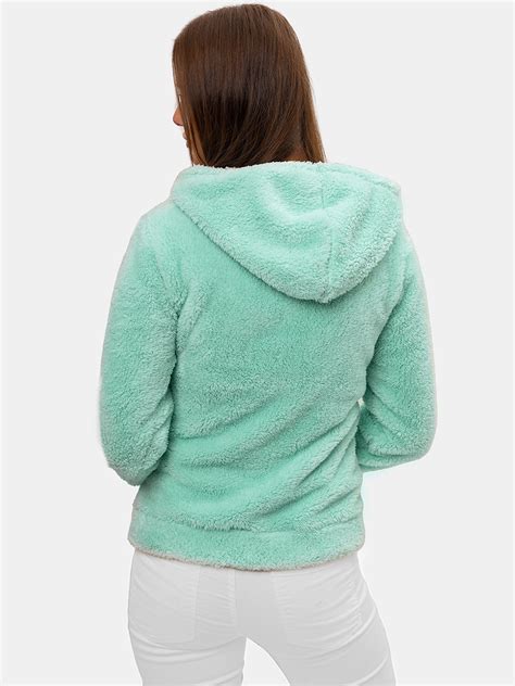 Bluza Damska Rozpinana Z Kapturem Jasno Niebieska OZONEE JS HH007 41Z