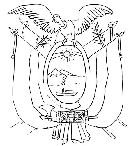 Dibujos De Escudo Del Ecuador Para Colorear Dibujos Online