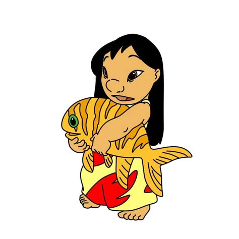 How To Draw Lilo Pelekai Step 9 5