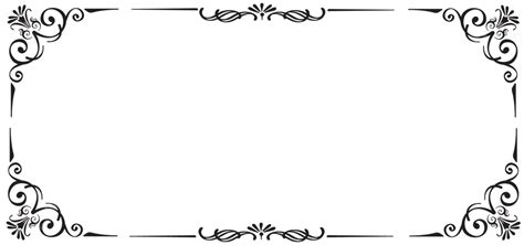 Border Black Ornate Pattern Vector Pattern Ornate Borders PNG And