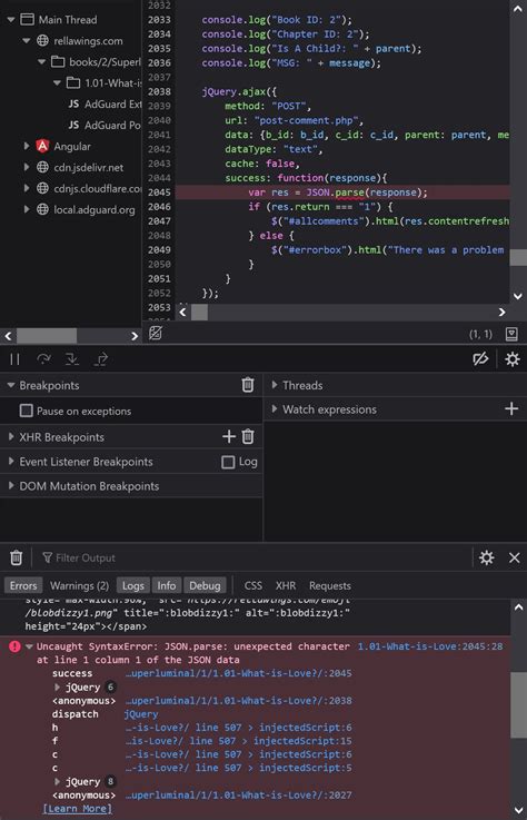 javascript uncaught syntaxerror json parse an ajax function that has always worked for me