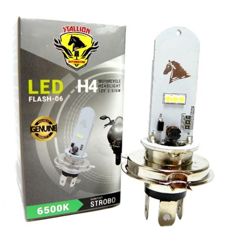 Lâmpada de Farol Moto Super Led H4 Efeito Strobo Cavalinho Fan Titan