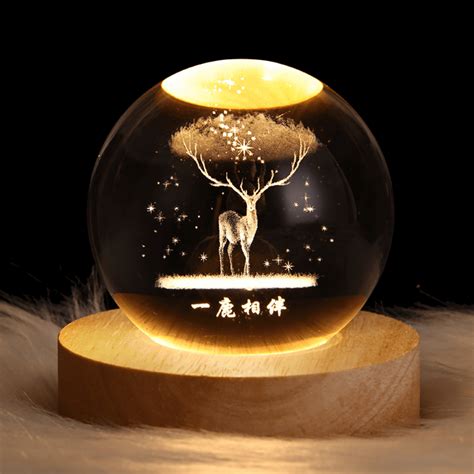 NW 1776 Night Lamp Crystal Projection Ambient Light Optimal Table