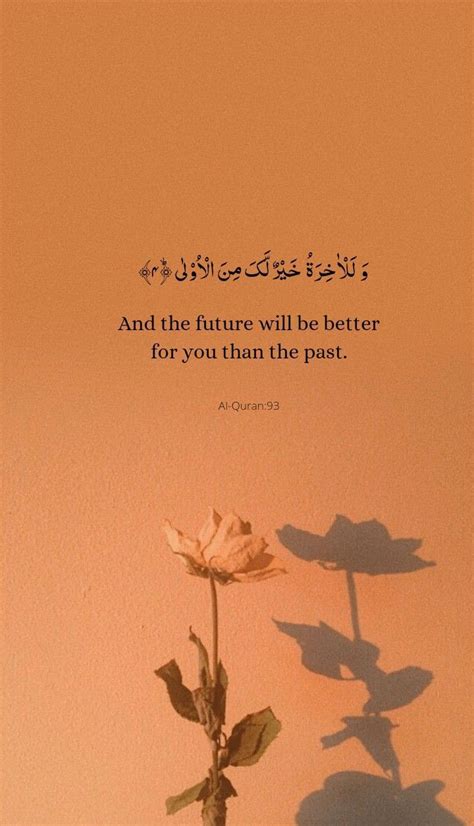 The Shadow Of A Flower On A Wall With An Islamic Quote Above It That