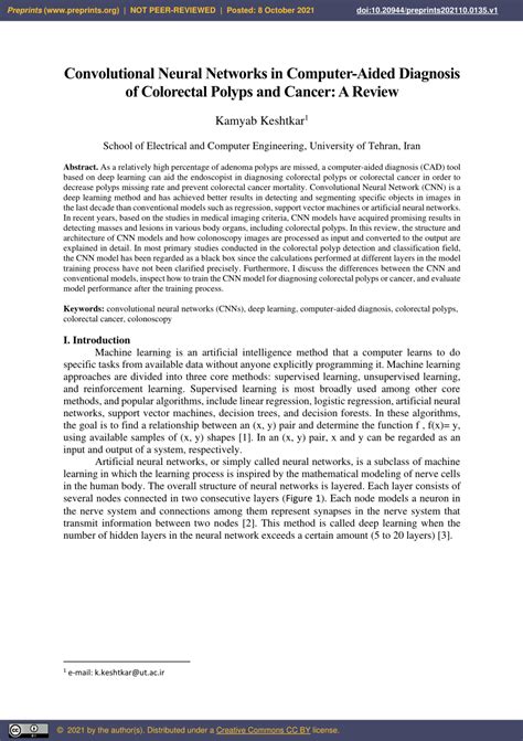 pdf convolutional neural networks in computer aided diagnosis of colorectal polyps and cancer