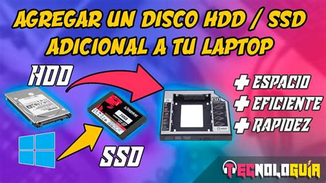 CÓMO AGREGAR UN SEGUNDO DISCO A TU LAPTOP YouTube