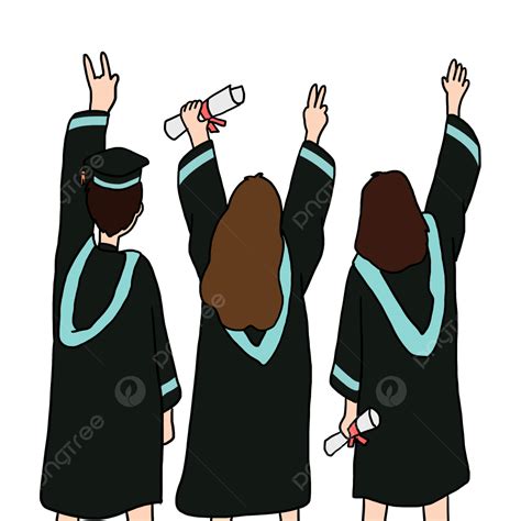 Vista Posterior De Estudiantes Graduados PNG Temporada De Graduacion