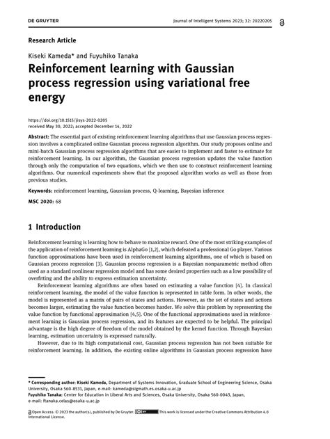 pdf reinforcement learning with gaussian process regression using variational free energy