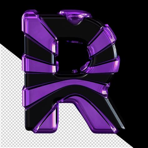 S Mbolo Roxo Letra R Psd Premium