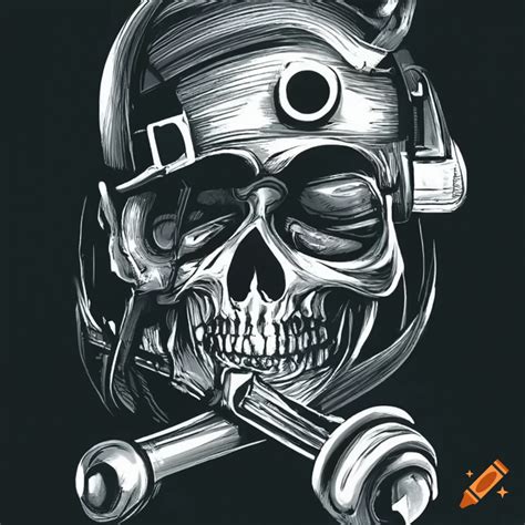 Tattoo Of A Mechanic S Skull On Craiyon
