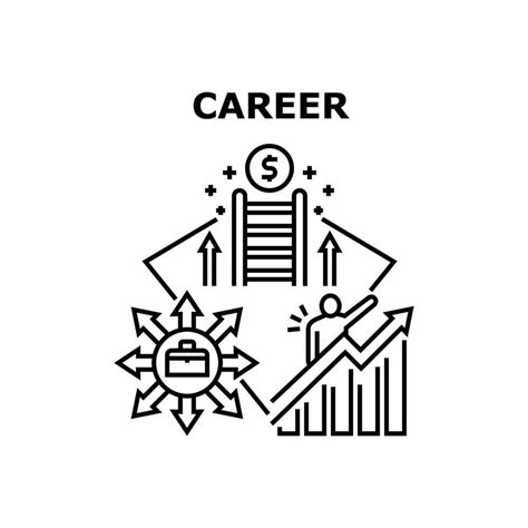 Career Manager Vector Concept Black Illustration Vector Art At