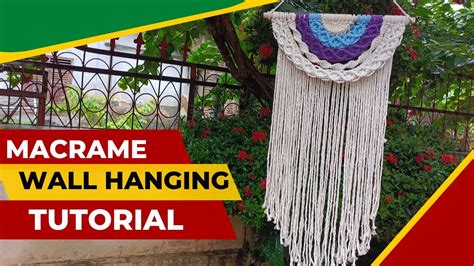 DIY Macrame Wall Hanging Wall Hanging Tutorial Hiasan Makram