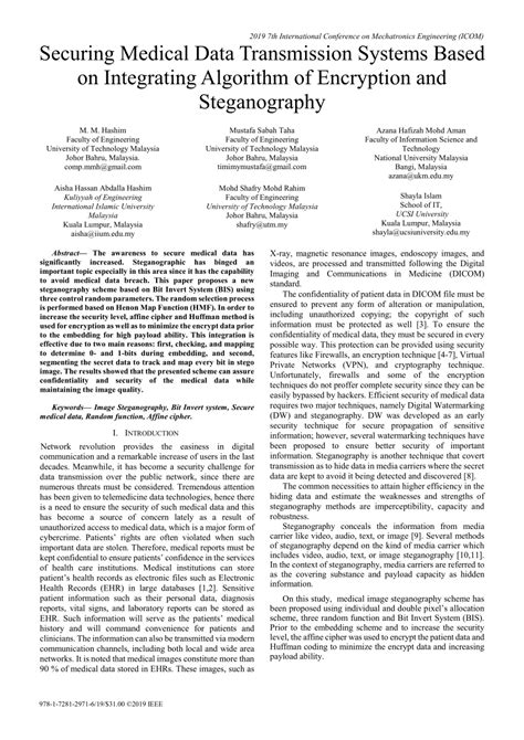 pdf securing medical data transmission systems based on integrating algorithm of encryption
