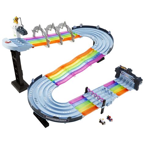 Hot Wheels Mario Kart Pista Arcoiris De Coches De Juguete Con Luces Y