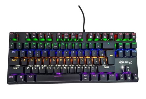 Teclado Gamer Mecânico Profissional Knup Kp 2052 Switch Blue