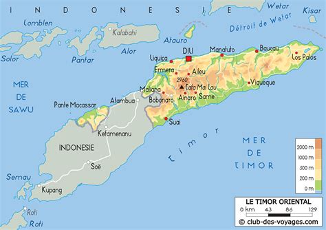 Carte Du Timor Oriental Club Des Voyages