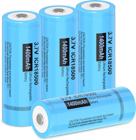 Piles Rechargeables 18500 ICR18500 Batterie Au Lithium Li ION 3 7V