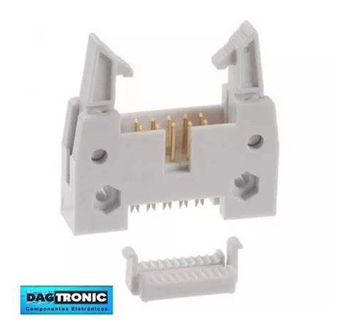 10x Conector Idc Macho 16 Vias P Flat Cable C Trava Frete grátis