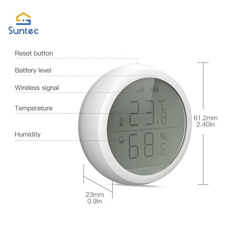 WiFi Zigbee Smart Temperature And Humidity Sensor With LCD Display