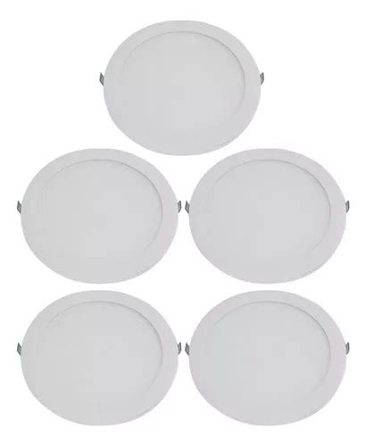 Lámpara de techo G light Kit 5 plafon led 24w redondo embutir 6500k