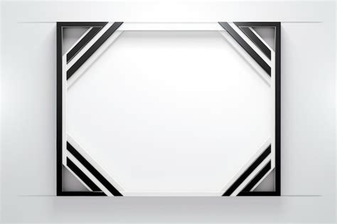 Premium AI Image A Black And White Square Frame With A Black And