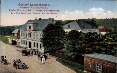 Ansichtskarte Postkarte Langenhessen Werdau An Der Akpool De