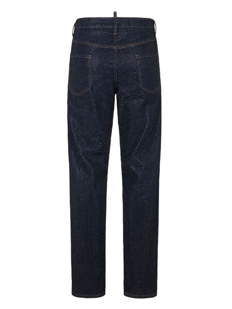 DSQUARED2 Crystal Embellished Straight Leg Jeans Farfetch