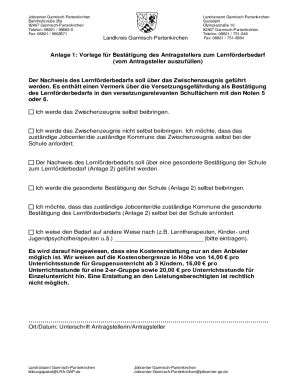 Ausfüllbar Online Anlage 1 Vorlage fr Besttigung des Antragstellers