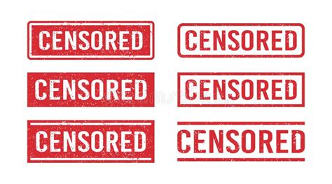 Grunge Red Censored Word Rubber Stamp Censor Control Security Sign
