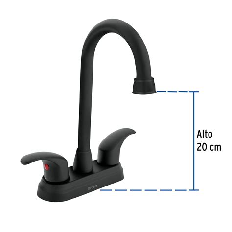 Ficha Tecnica Mezcladora Lavabo Negro Tipo Bar Palanca Aqua