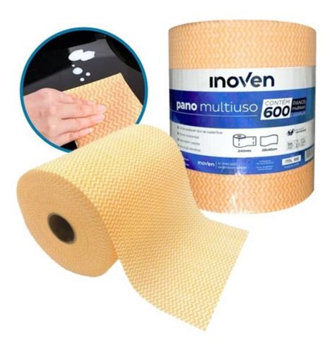 Pano Perfex Picotad Multiuso Bobina Descartável Rolo 600unid Frete grátis