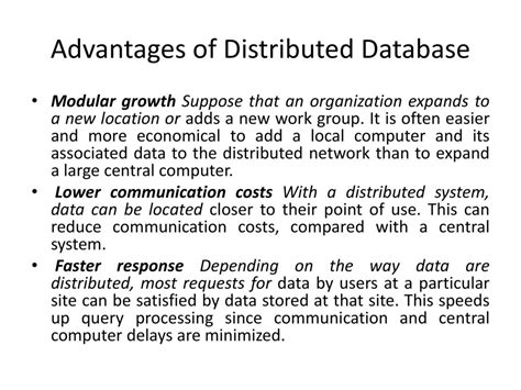 introduction and uses of distributed database ppt download