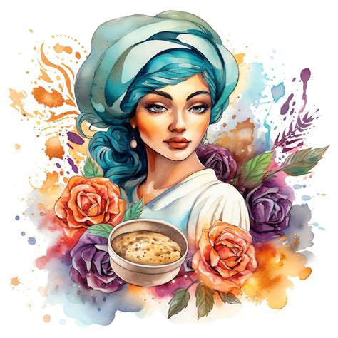 Linda ilustração de clipart de saco de farinha em aquarela vintage