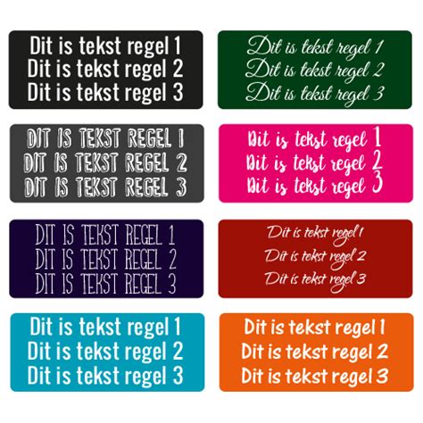 Naamstickers Maken Regels Cm X Cm Per Stuk Shopgroup Nl Tip
