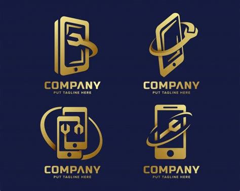 Premium Vector Creative Business Golden Fix Phone Cellular Technology