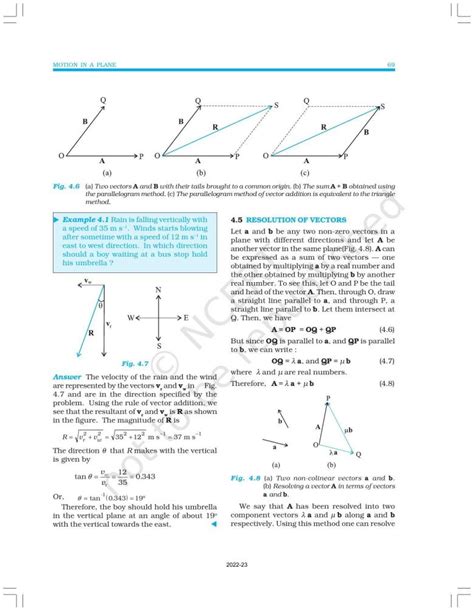 ncert book for class 11 physics chapter 4 motion in a plane