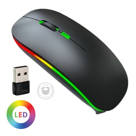 Mouse Sem Fio Recarregável Wireles Optico Led Rgb Ergonômico Shopee