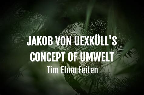 Jakob Von Uexk Lls Concept Of Umwelt By Tim Elmo Feiten Keywords