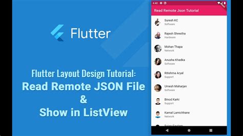 flutter read remote json file and show in listview tutorial youtube