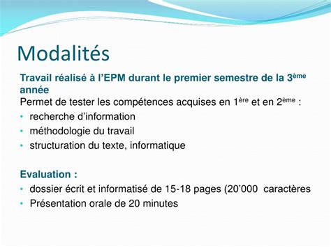 PPT Travail Personnel DApprofondissement PowerPoint Presentation