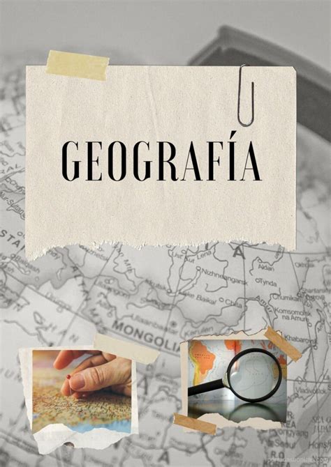 Portada O Caratula De Geografia Portadasbonitas Portadas Bonitas