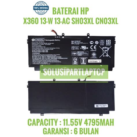 Jual Baterai Battery ORIGIN HP Spectre X360 13 W 13 AC Series SH03XL