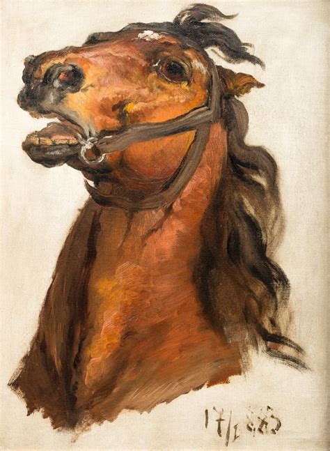 Jan Matejko Głowa konia króla J Sobieskiego do obrazu Sobieski pod