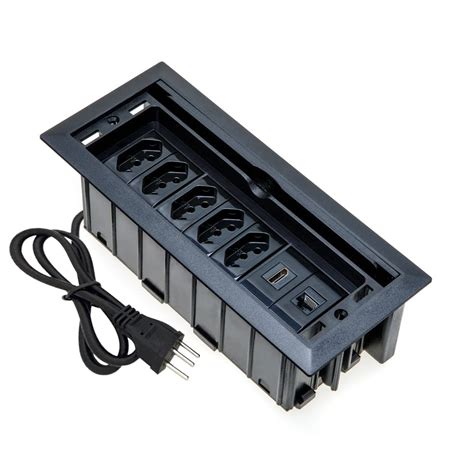 Caixa De Tomada 7 Blocos Embutir 5 Tomadas 20A 1 Hdmi 1 RJ45 Amazon