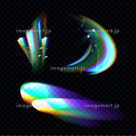 光のエフェクトフレアプリズムで虹色に輝く光のイラスト素材 206167227 イメージマート