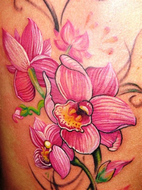 Tatuaje de orquídeas 84 fotos significado de las flores de