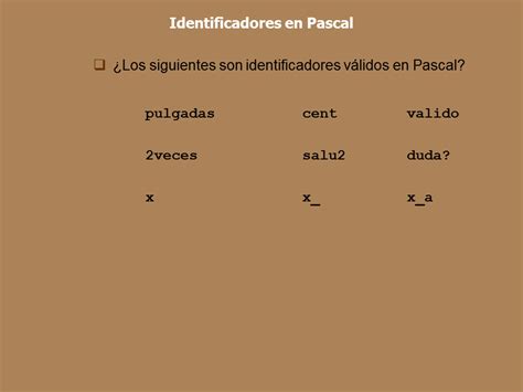 Pascal Instrucciones Y Tipos De Datos Simples