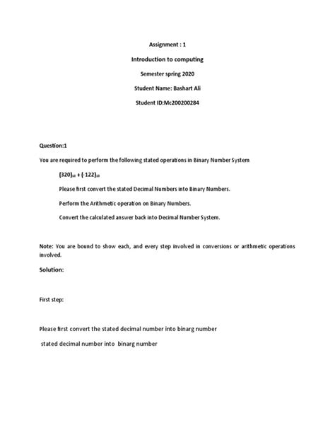 assignment 1 cs101 pdf numbers applied mathematics