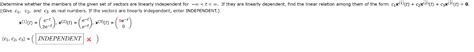 solved determine whether the members of the given set of